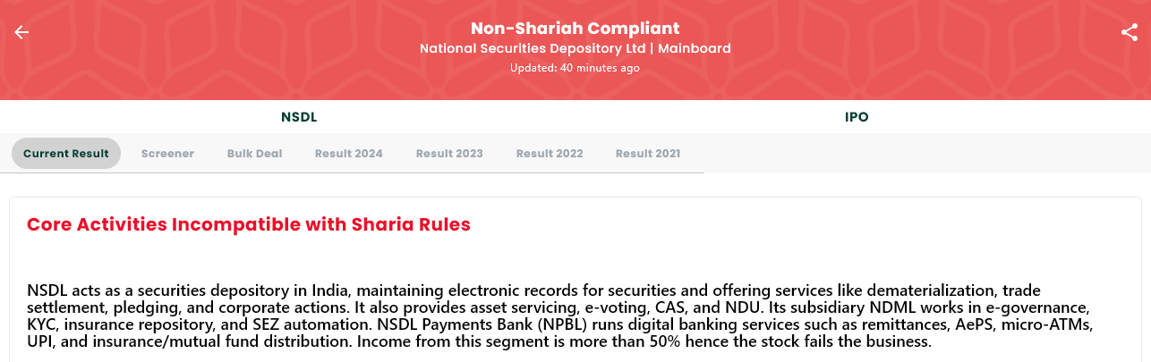 NSDL IPO | From A Shariah Perpective